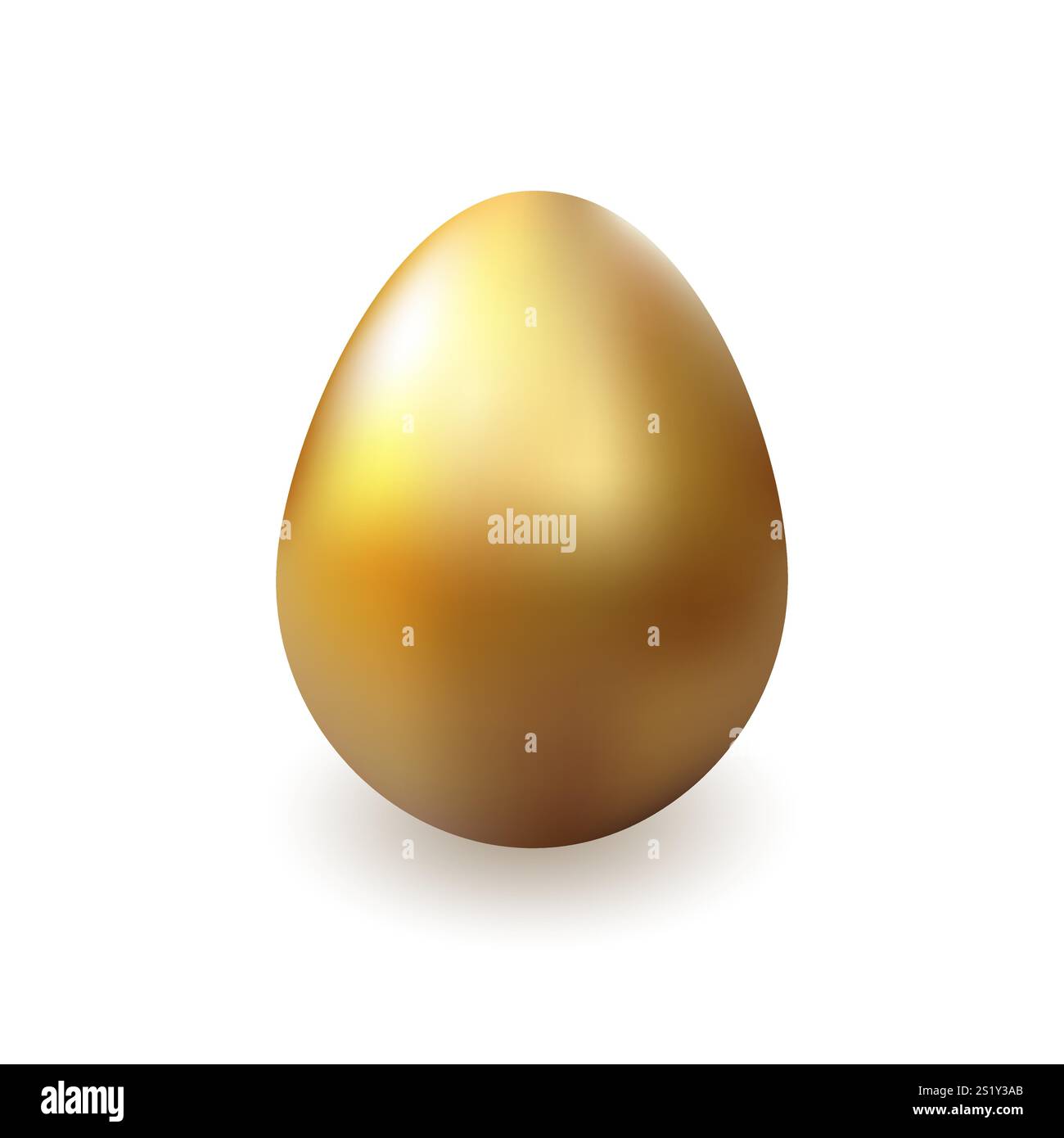 Golden Easter egg on white background. Vector illustration Stock Vector ...