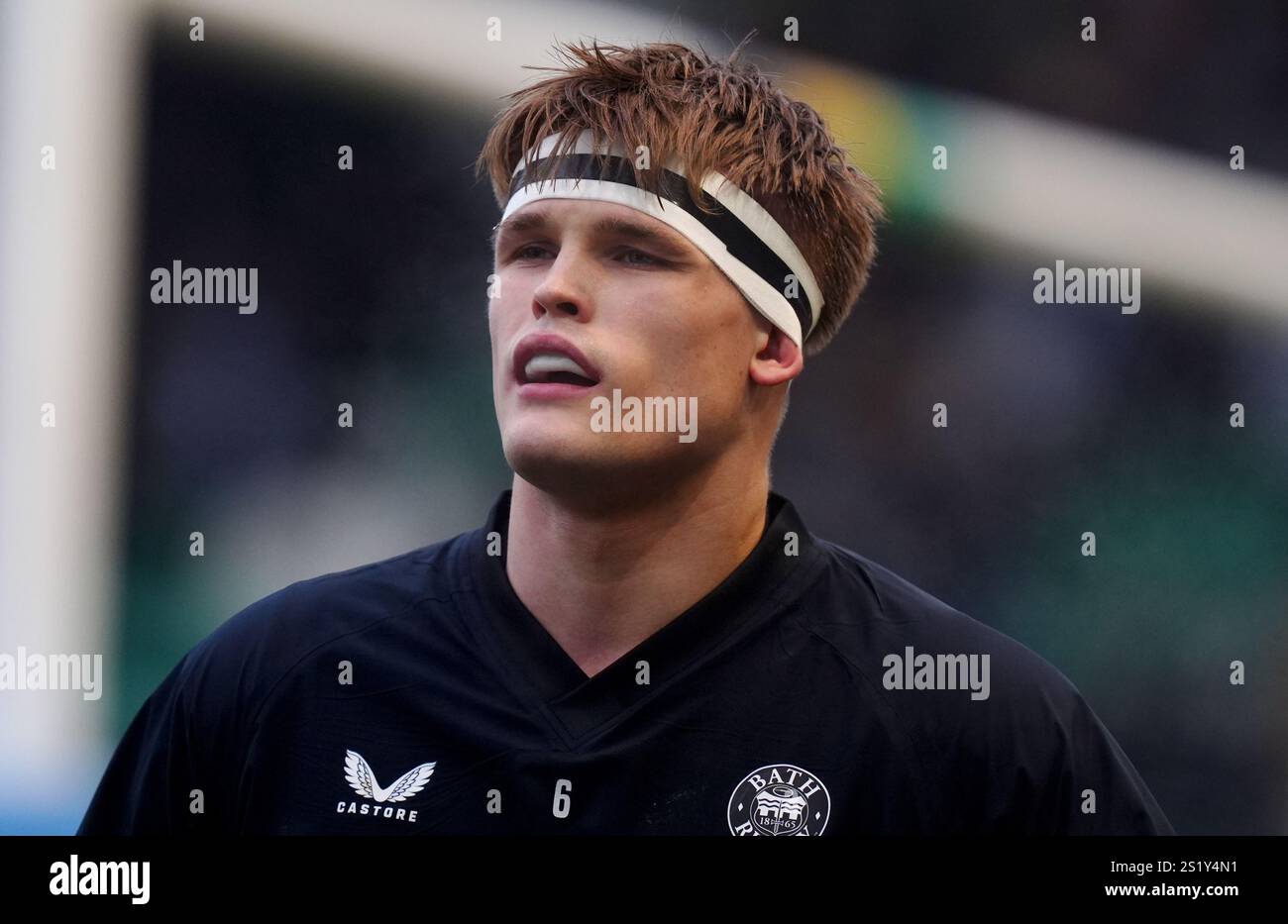 Bath's Guy Pepper during the warm up before the Gallagher Premiership ...