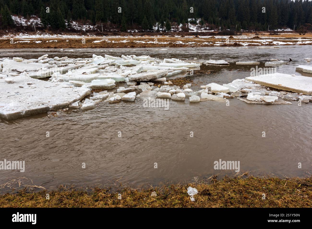 After a very cold period winter and after the ice begins to melt in the ...