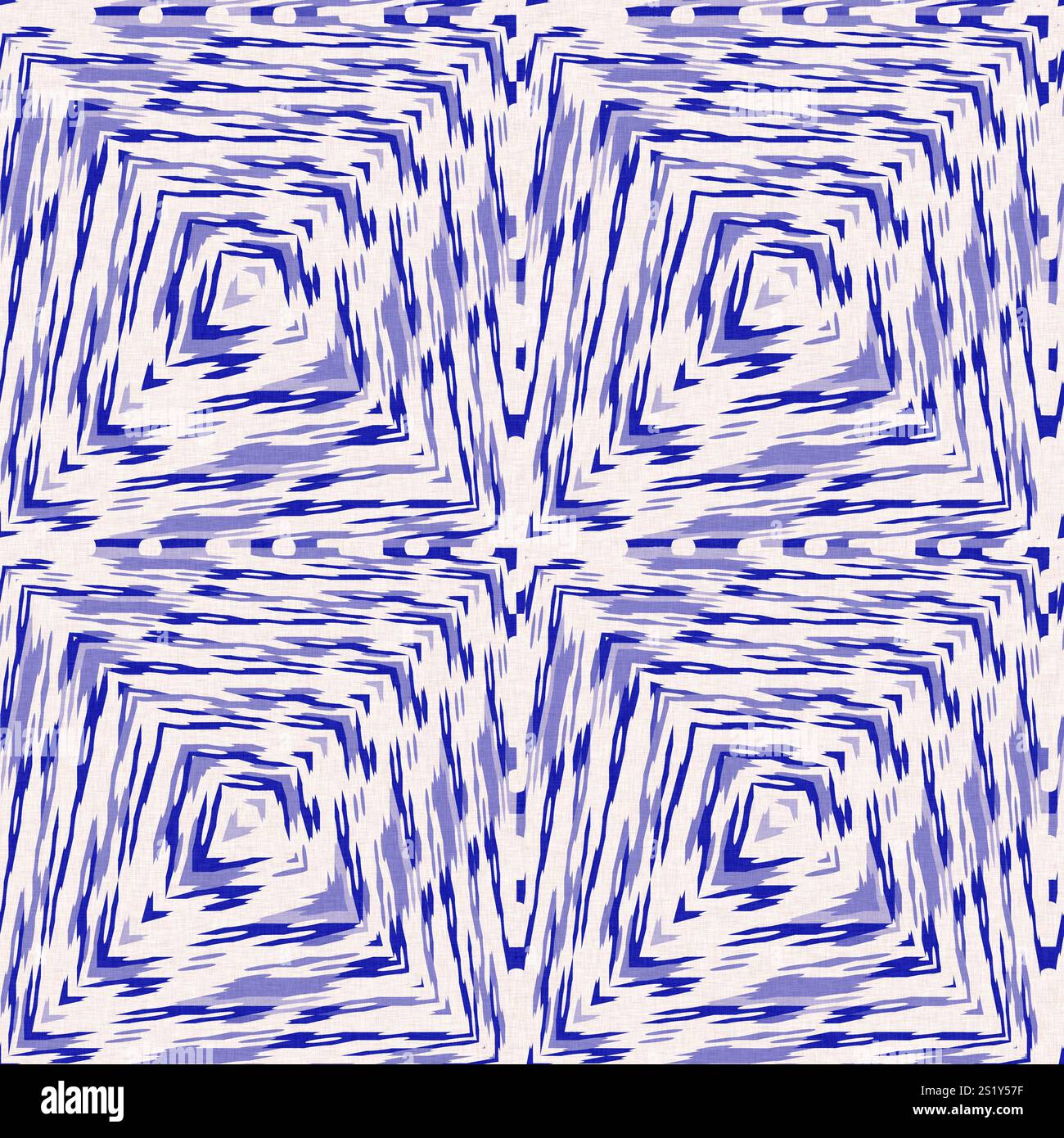 Geometric indigo shape seamless pattern. Irregular hand drawn batik ...