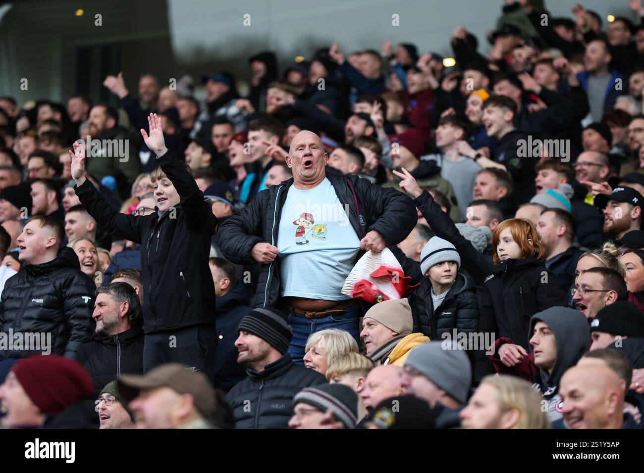 Burnley fans in the stands during the Sky Bet Championship match at ...