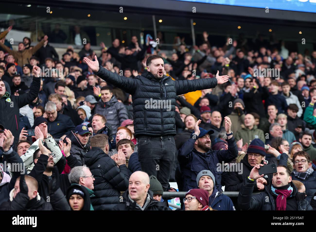 Burnley fans in the stands during the Sky Bet Championship match at ...
