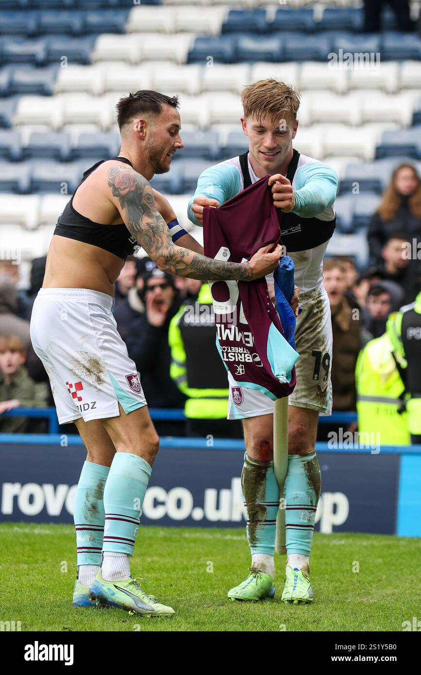 Burnley’s Zian Flemming and Burnley's Josh Brownhill following the Sky ...