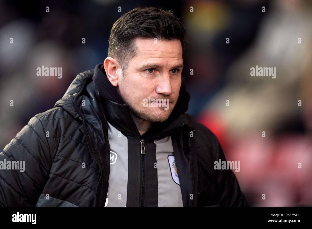 Crewe Alexandra manager Lee Bell during the Sky Bet League Two match at ...
