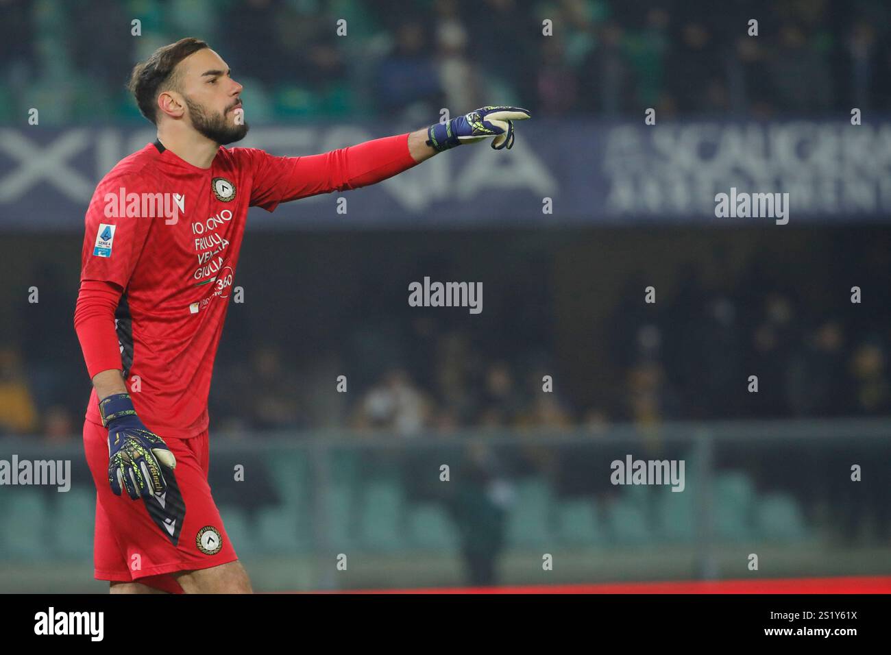 Razvan Sava of Undines Calcio gestures during the Italian Serie A ...