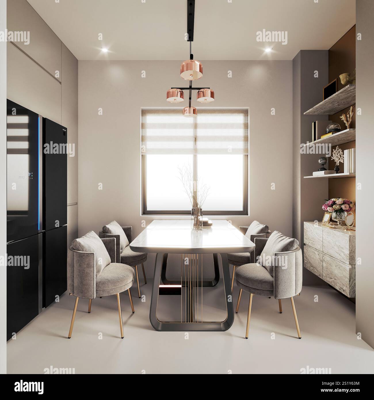 3d render modern kitchen Stock Photo - Alamy