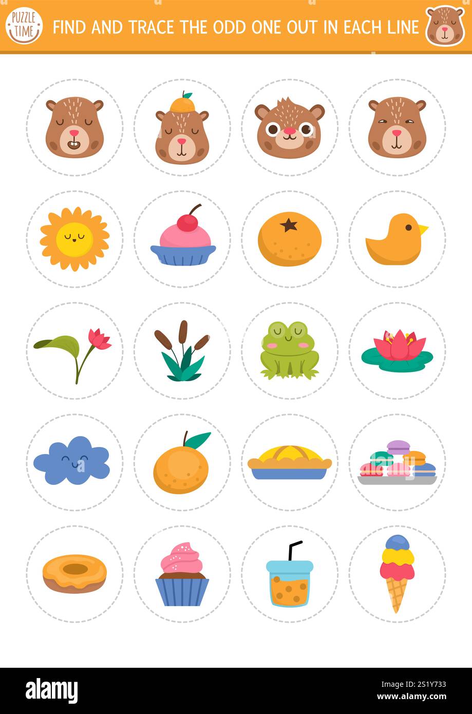 Find the odd one out. Capybara logical activity for kids. Capibara ...