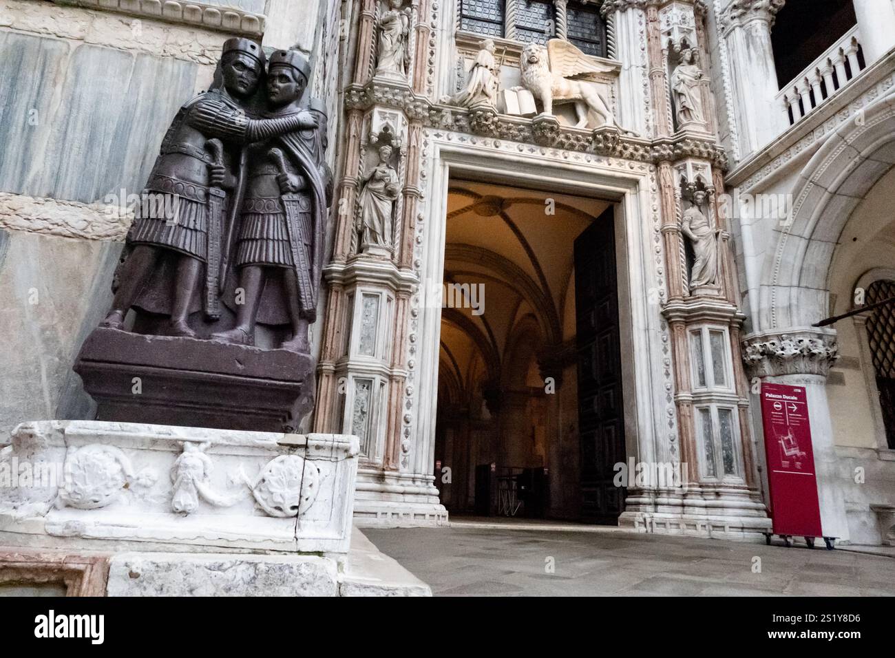 The Portrait of the Four Tetrarchs sculpture dates to around 300 AD and ...