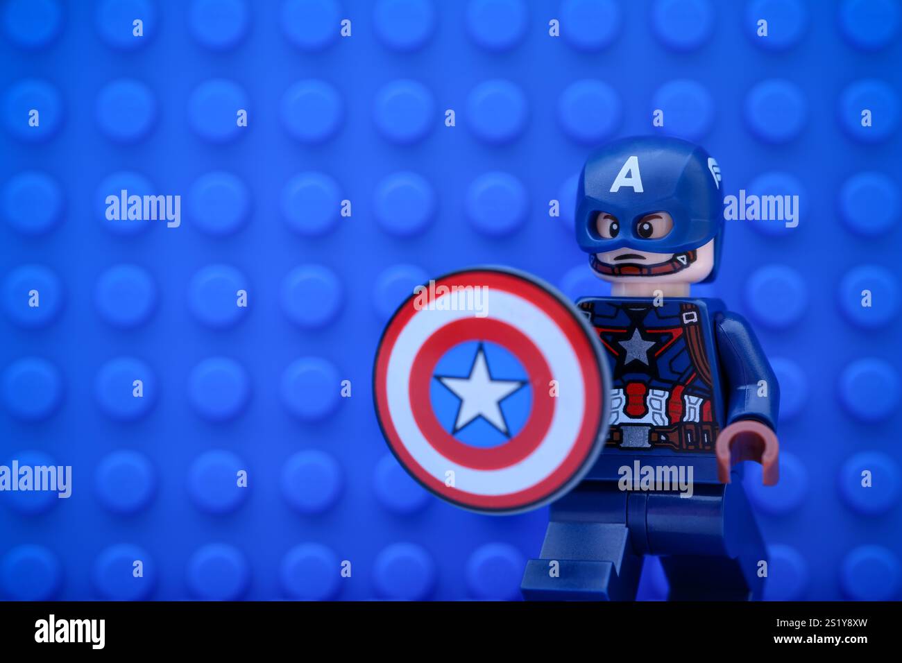 Tambov, Russian Federation - November 05, 2024 Lego Captain America ...