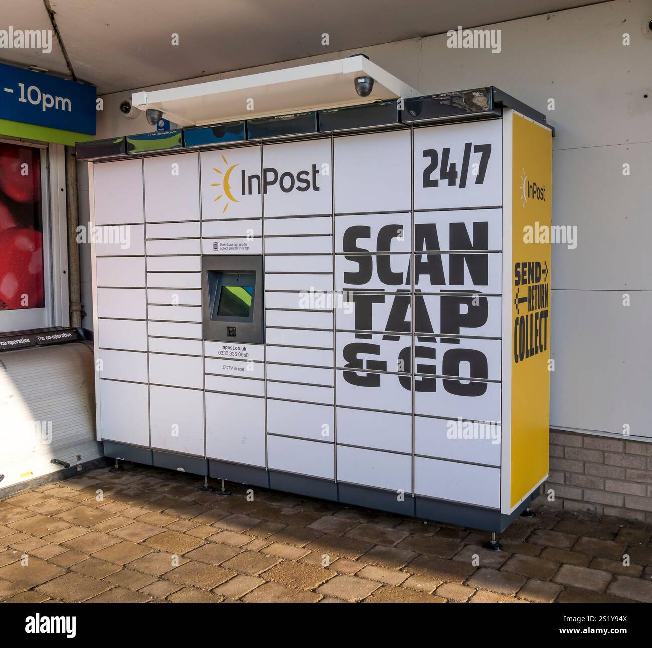 InPost parcel posting bank, The Parade, Cherry Willingham, Lincolnshire ...