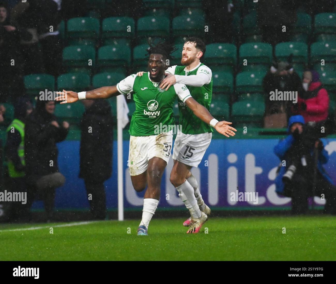 Easter Road Stadium, Edinburgh.Scotland UK. 5th Jan 25 Hibernian vs ...