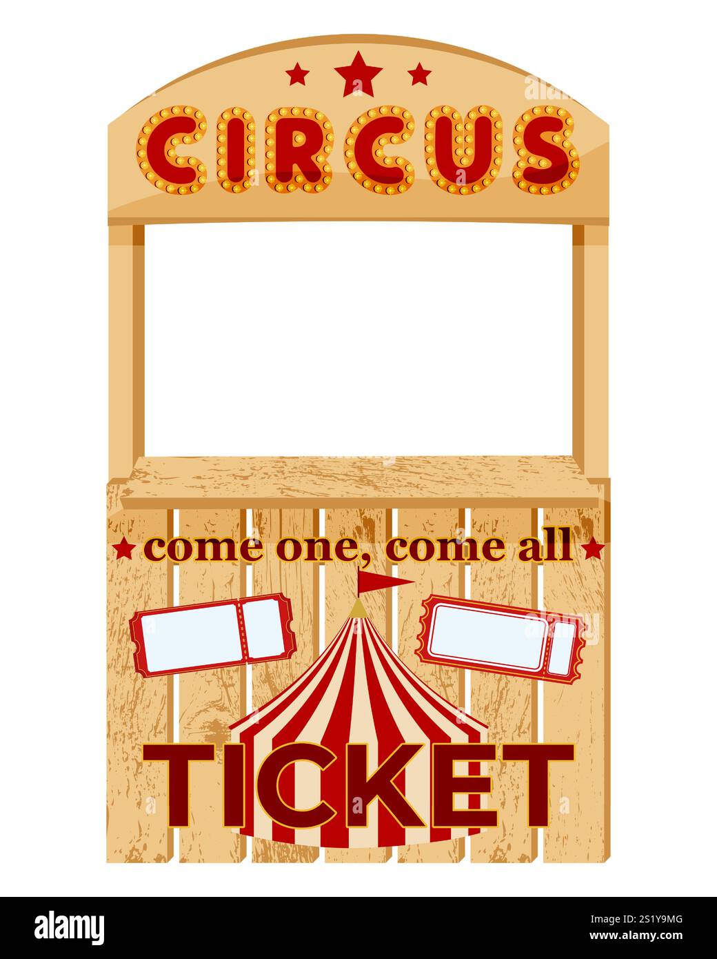 Circus Ticket Bbooth Selling Tickets. Wooden circus ticket booth ...
