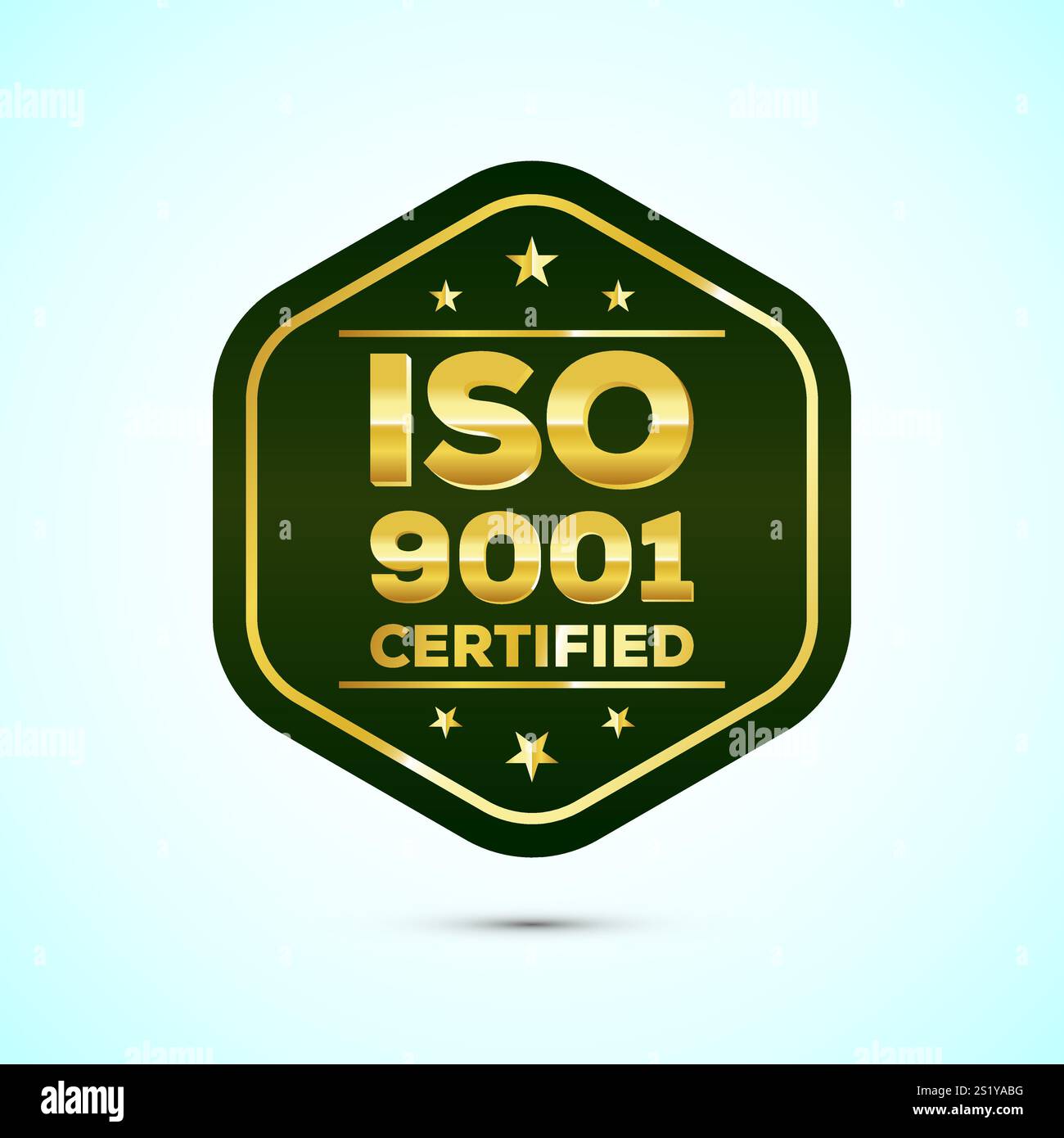 ISO 9001 golden badge for products quality management Stock Vector Image & Art - Alamy