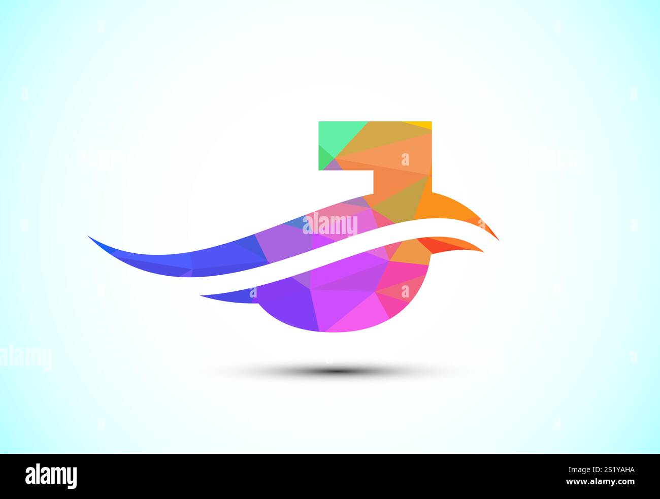 English alphabet with swoosh or ocean wave logo design. Graphic ...