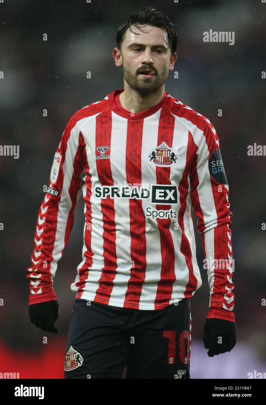 Stadium Of Light, Sunderland on Sunday 5th January 2025. Sunderland's ...