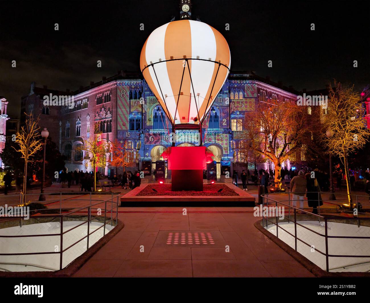 Barcelona, Spain - December 26, 2024: Balloon at Sant Pau Christmas ...