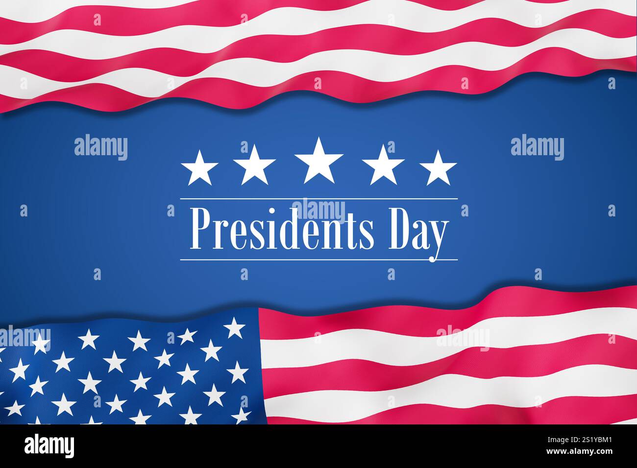Text "Presidents Day" between flags of the United States of America in ...