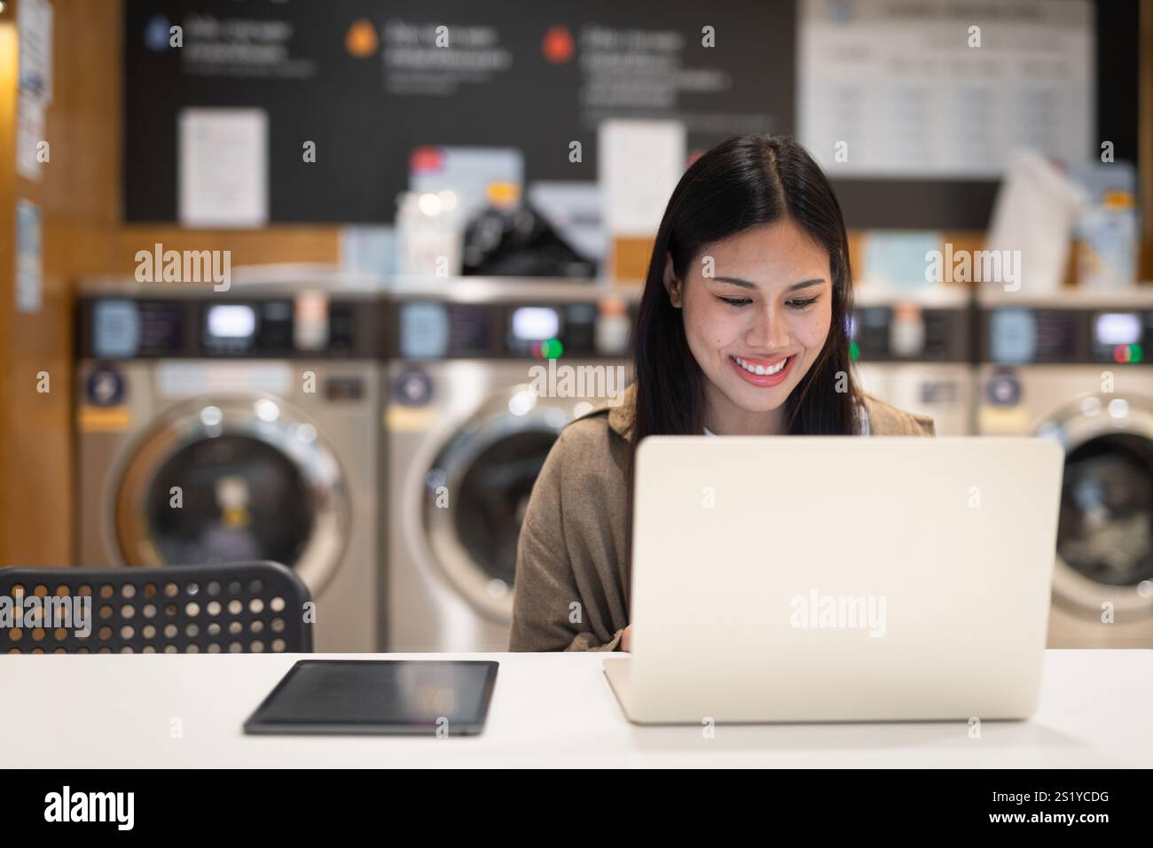 Laundry on washing machine hi-res stock photography and images - Alamy