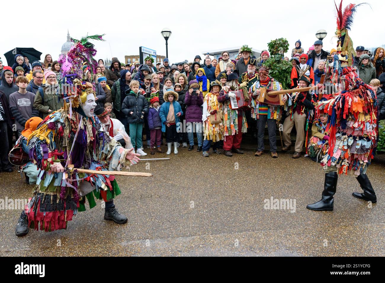 London, UK. 5 January 2025. People gather to celebrate the Twelfth ...