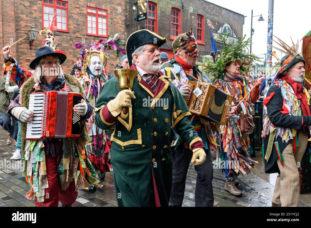 London, UK. 5 January 2025. People gather to celebrate the Twelfth ...