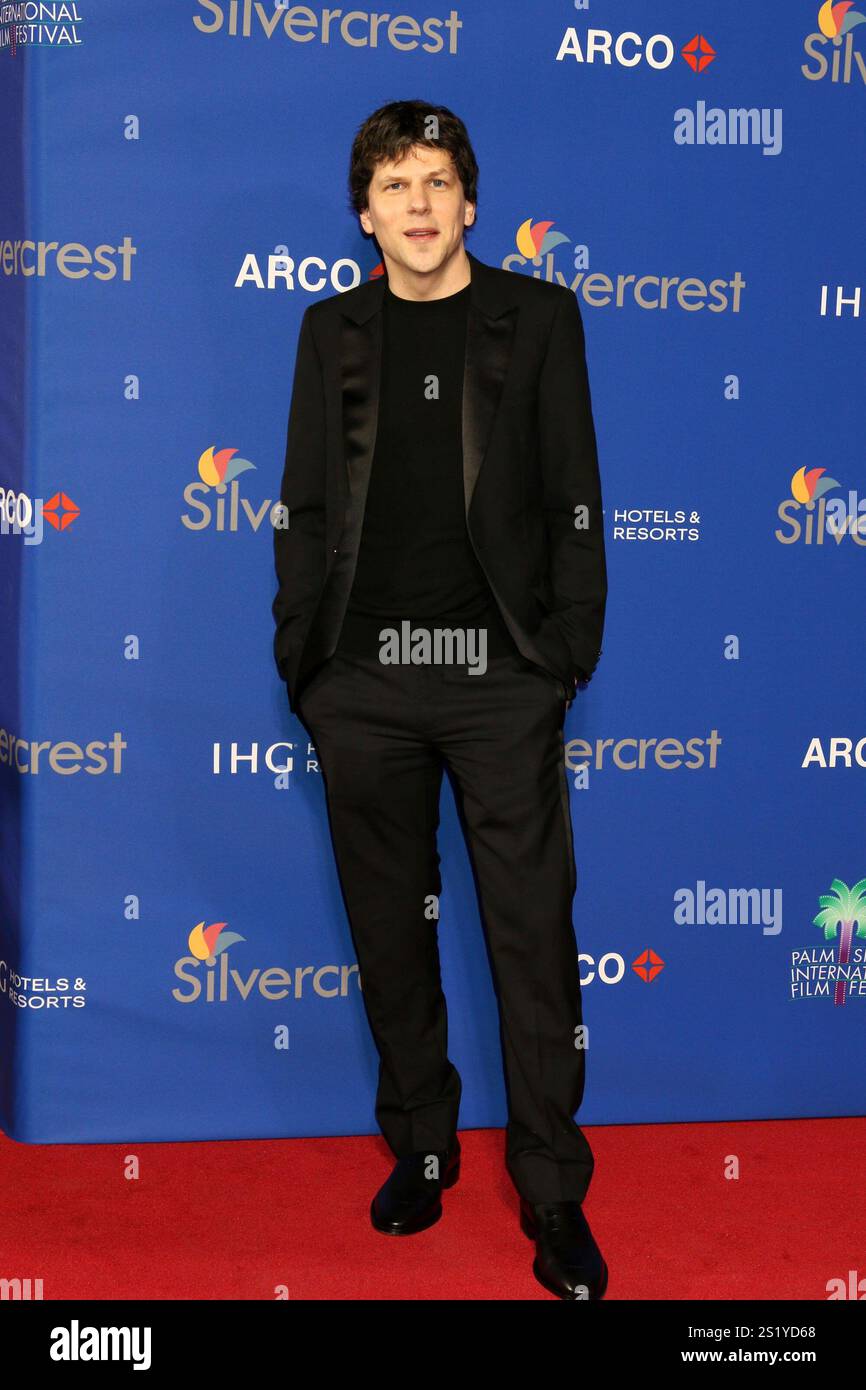 Ca. 03rd Jan, 2025. Jesse Eisenberg at arrivals for 36th Annual Palm ...