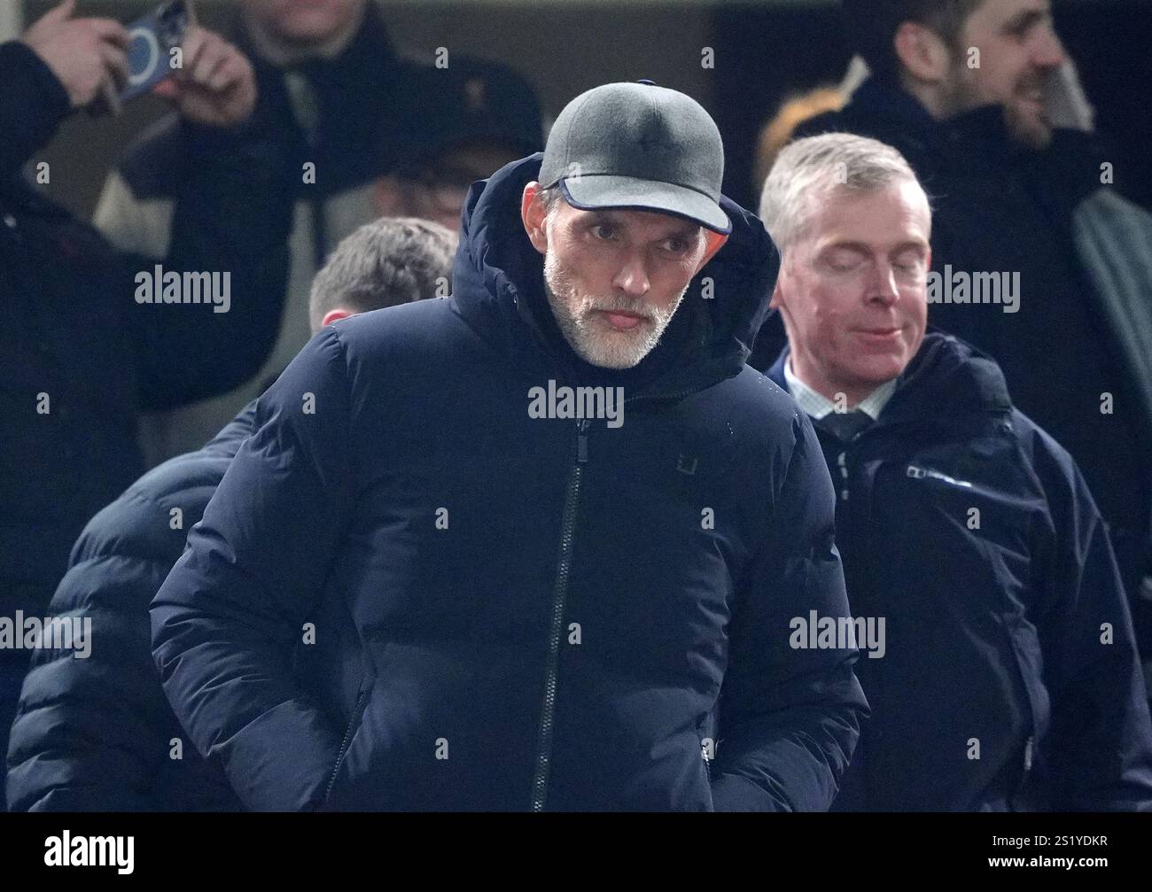 England manager Thomas Tuchel in the stands ahead of the Premier League ...