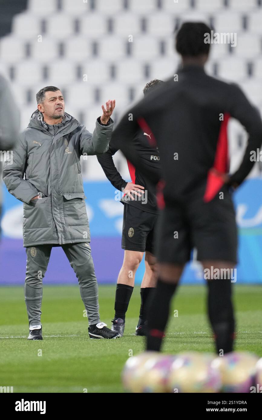 AC Milan’s head coach Sergio Conceicao during the training session at ...