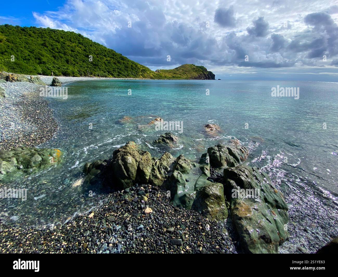 blue cobblestone beach Stock Photo - Alamy