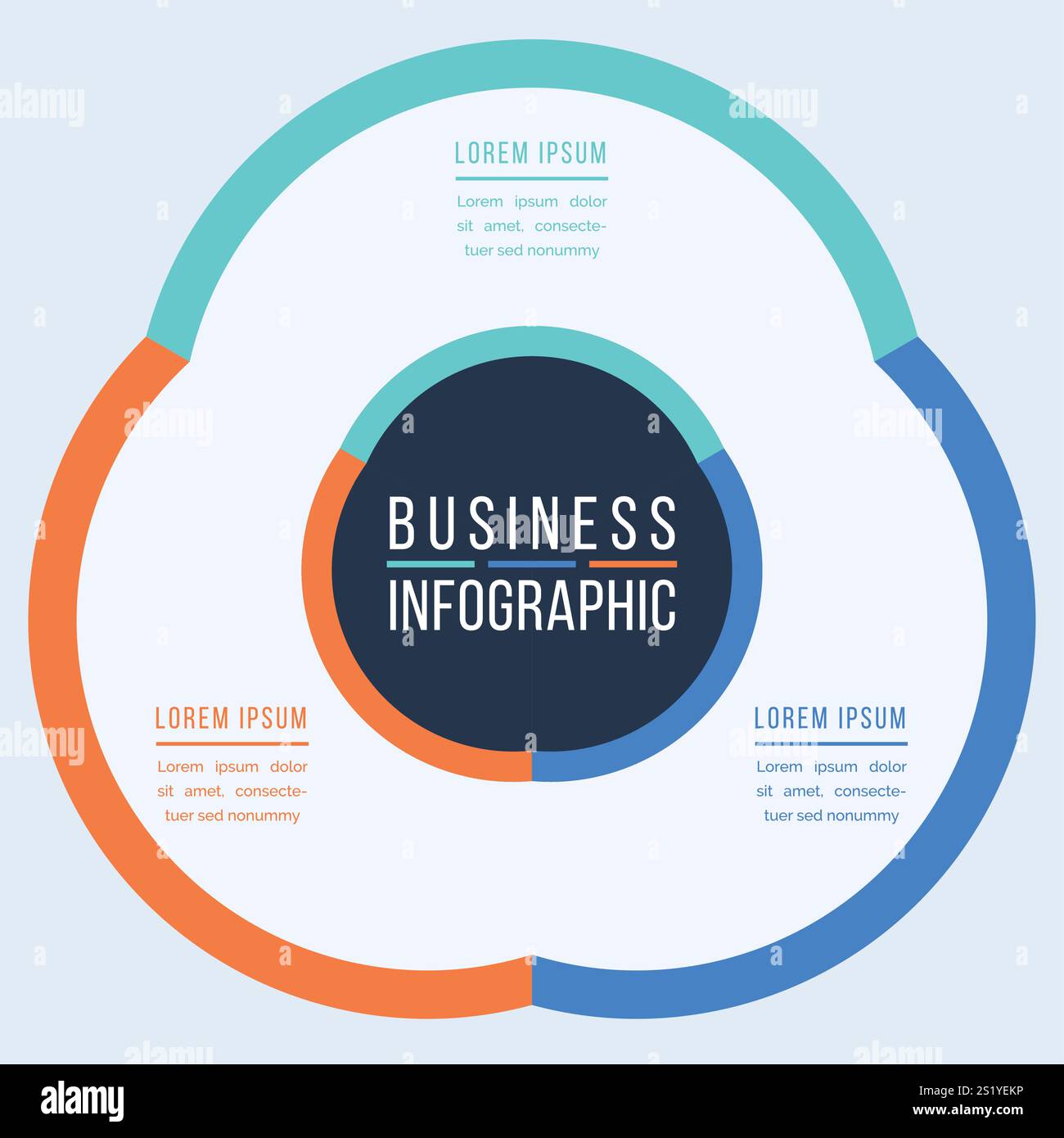 Infographic business information design 3 objects, steps, elements or ...