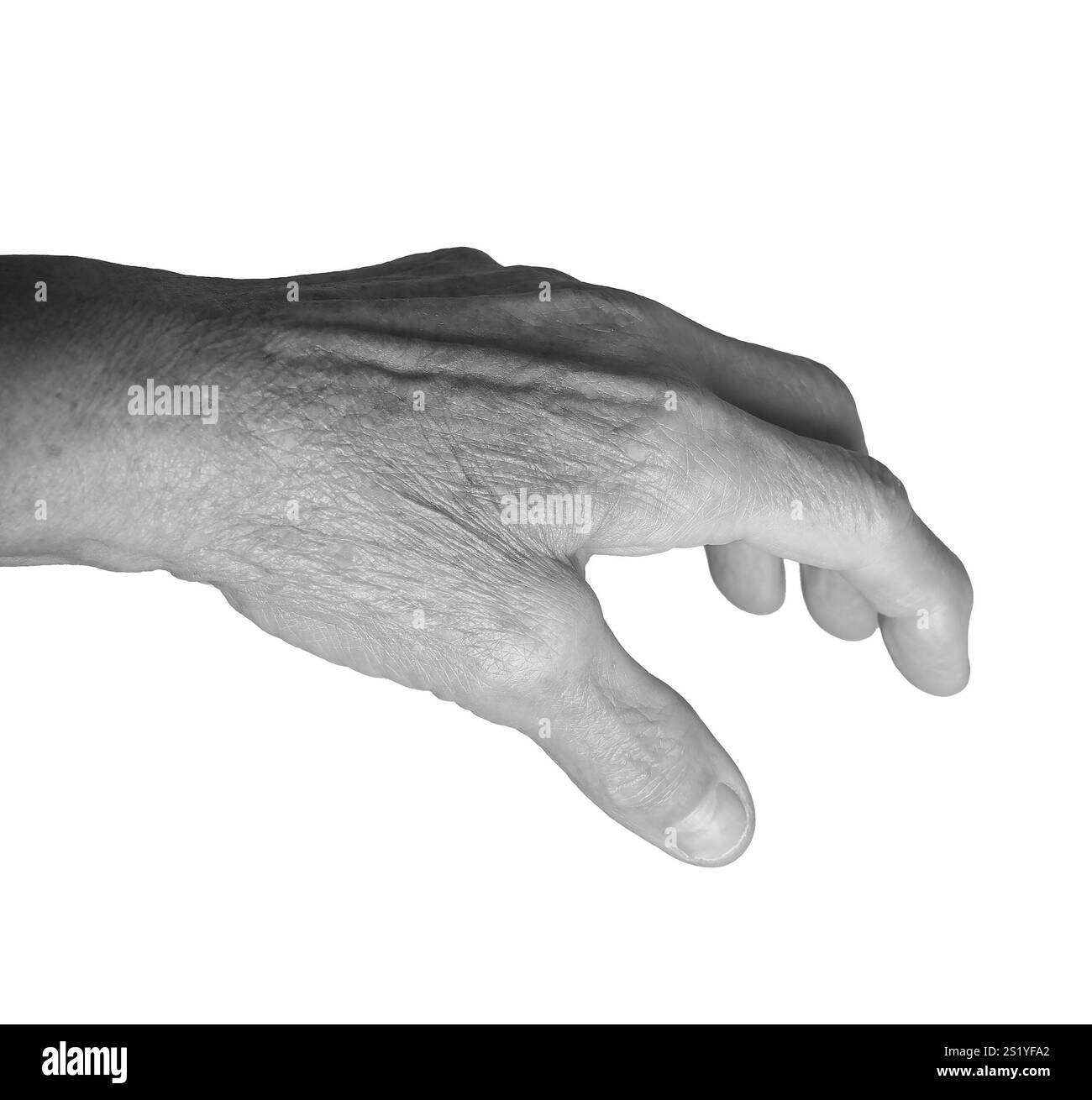 Woman stretching left arm Black and White Stock Photos & Images - Alamy