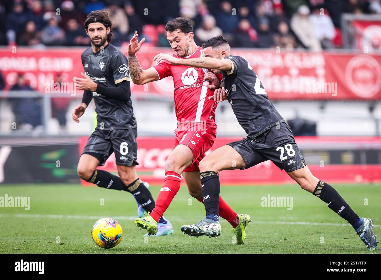 Sebastiano LUPERTO of Cagliari Calcio, Pedro PEREIRA of AC Monza and ...