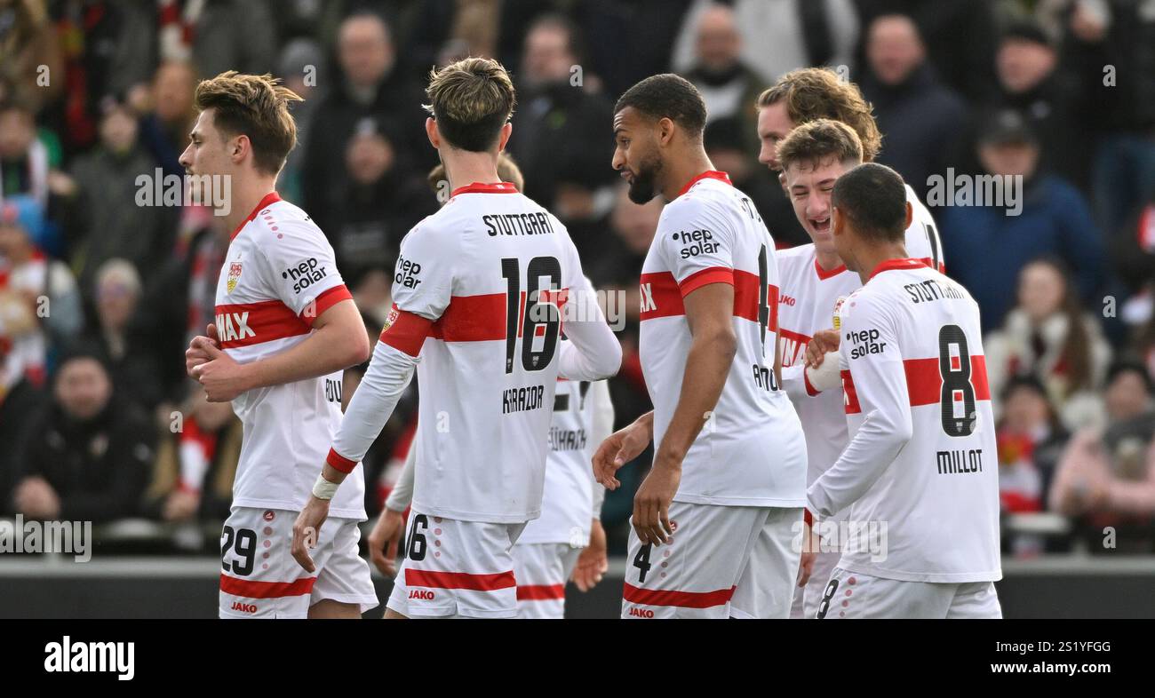 Stuttgart, Deutschland. 05th Jan, 2025. TOR zum 1:0 Angelo Stiller VfB Stuttgart (06) Torjubel ...