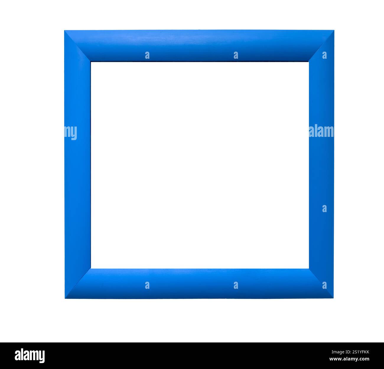 Modern picture frame. Simple square design with a wooden border, bright ...