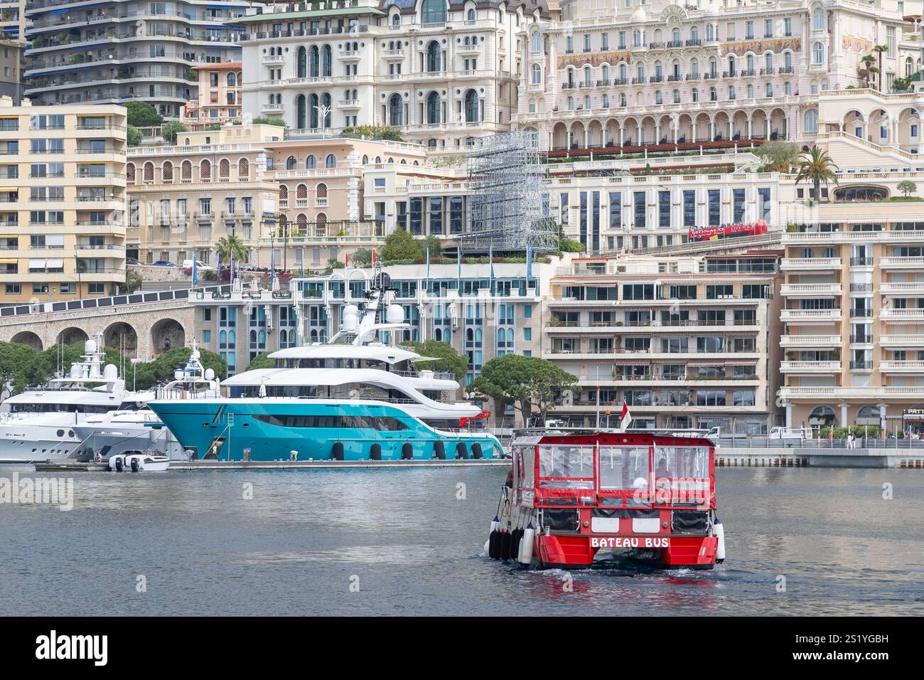 Monte Carlo, Monaco - View on Monaco with the Port Hercules and its ...