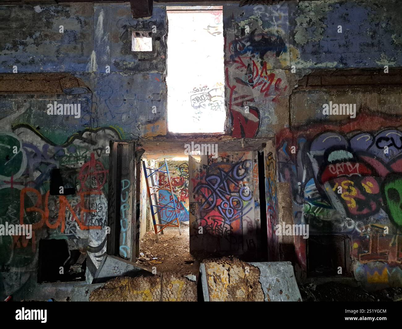 Inside radar building at Red Cliff Radar Station in Logy Bay-Middle ...