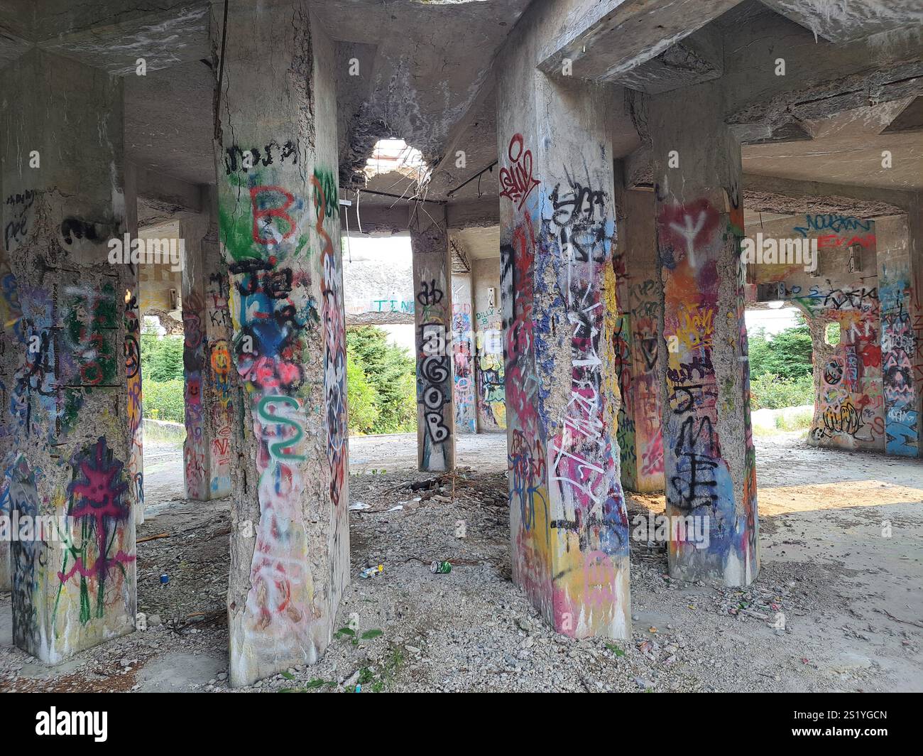 Inside radar building at Red Cliff Radar Station in Logy Bay-Middle ...