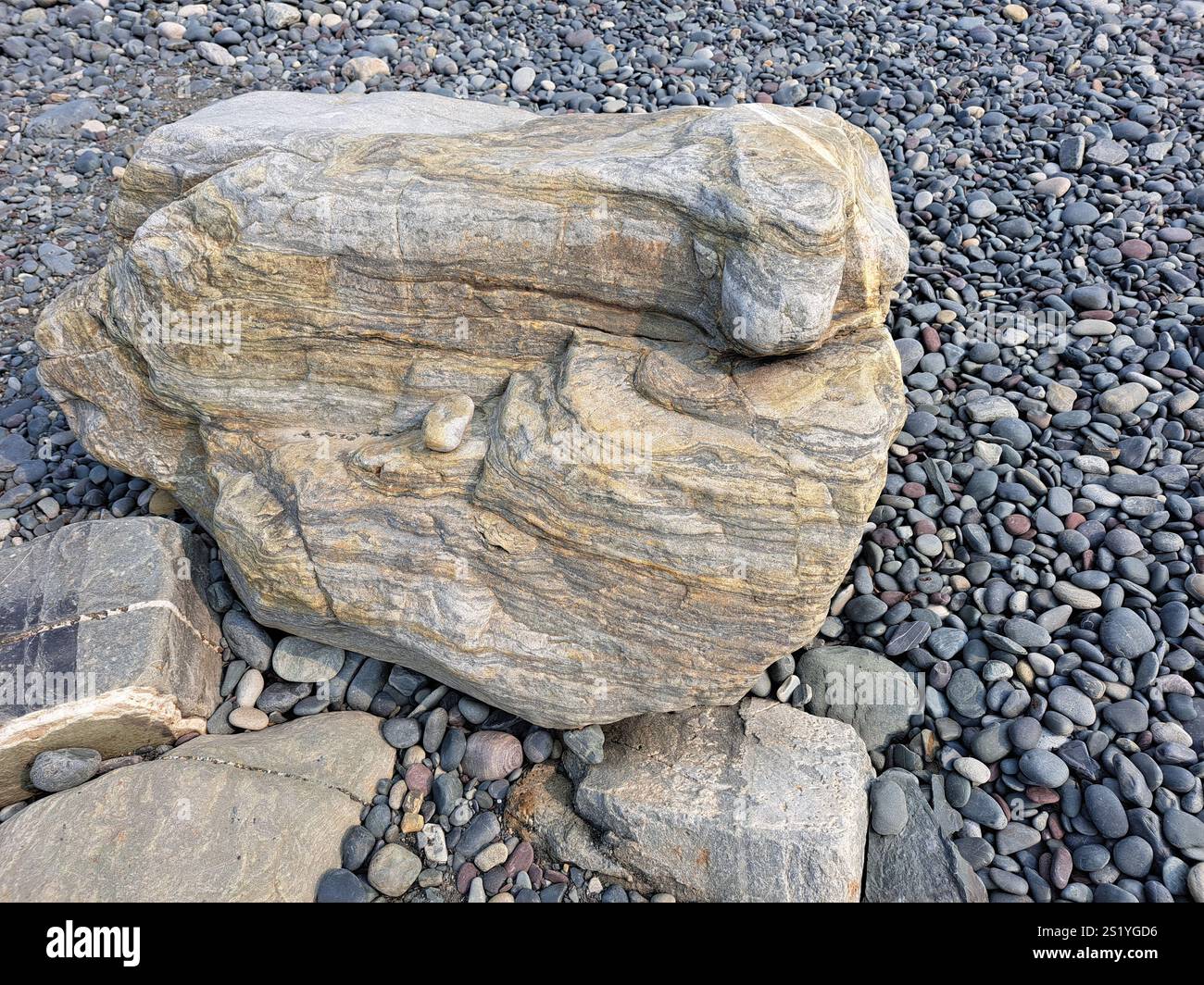 Sedimentary rocks on Middle Cove Beach in Logy Bay-Middle Cove-Outer ...