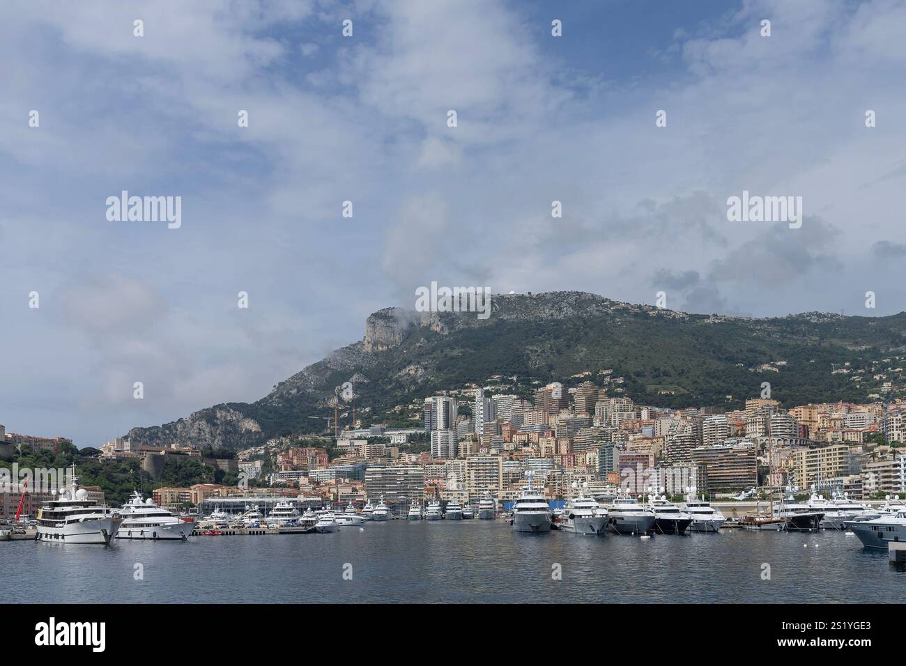Monte Carlo, Monaco - View on Monaco with the Port Hercules and its ...