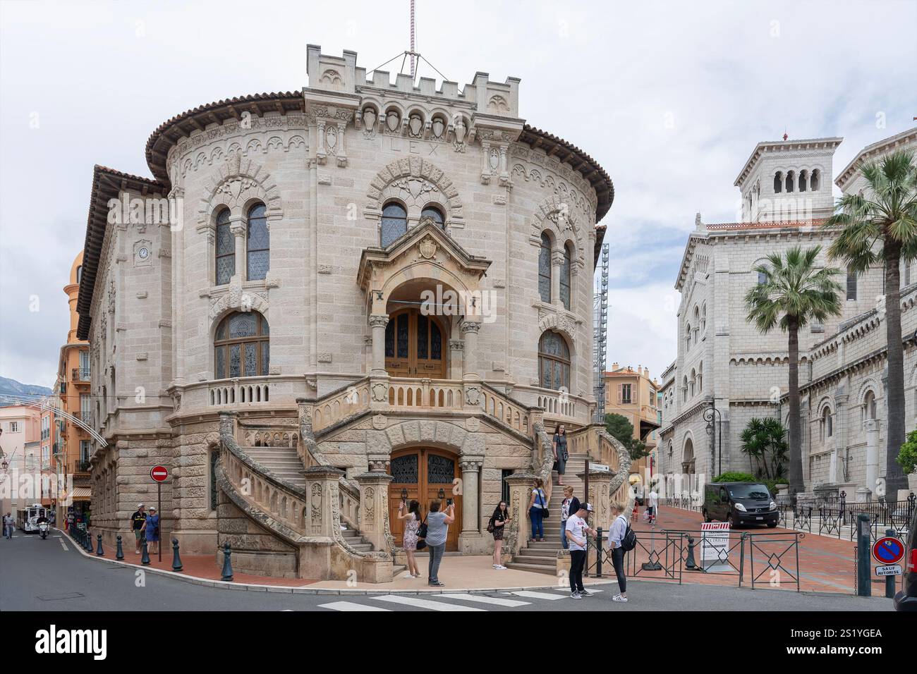 Monte Carlo, Monaco - View on the Monaco Courthouse inaugurated in 1930 ...