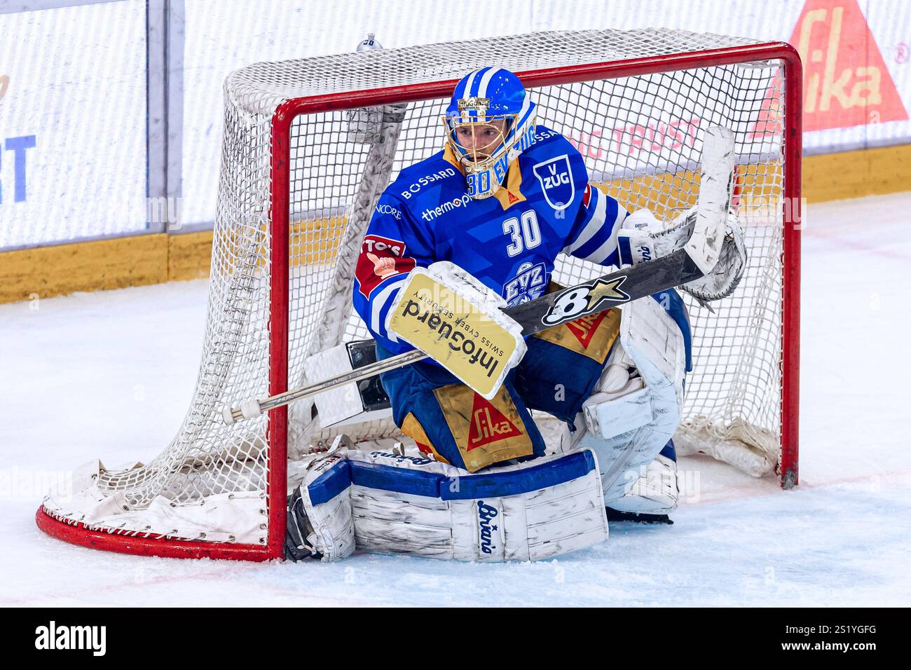 Goalkeeper Leonardo Genoni #30 (EV Zug) - 23.12.2024 - National League ...