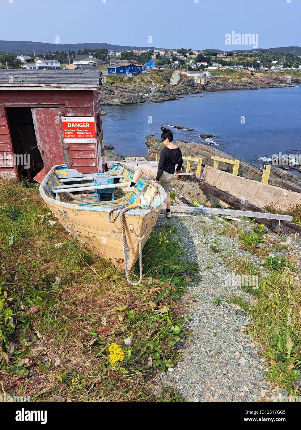 Abandoned dilapidated fishing boat and shack in Pouch Cove ...