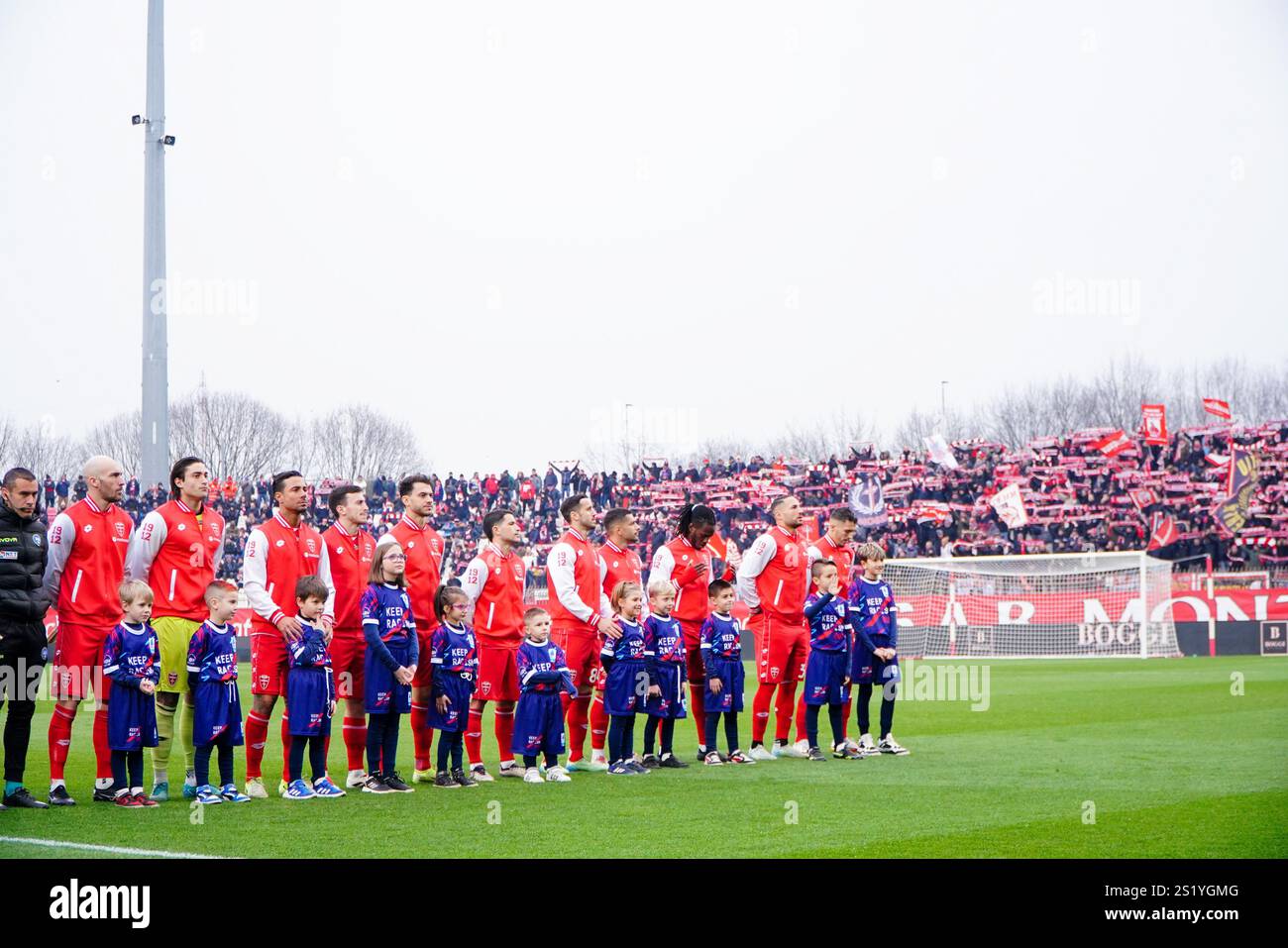 Monza, Italy. 05th Jan, 2025. AC Monza line up during AC Monza vs ...
