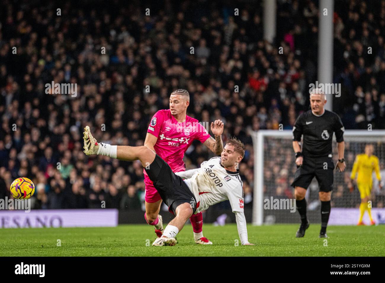 London, England - January 5th: Emile Smith Rowe of Fulham and Kalvin ...