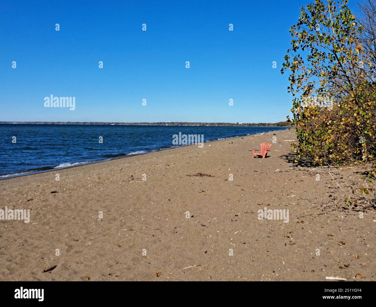 View of Lake Erie from Northwest Beach at Point Pelee National Park in ...