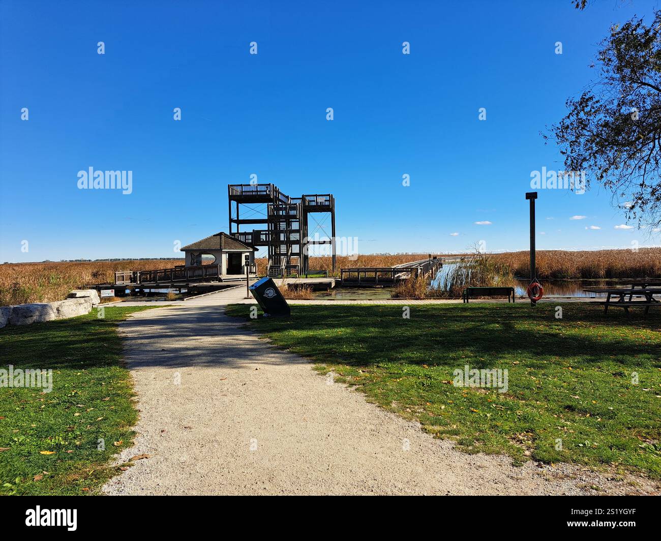 Marsh Board Walk viewing platform at Point Pelee National Park in ...
