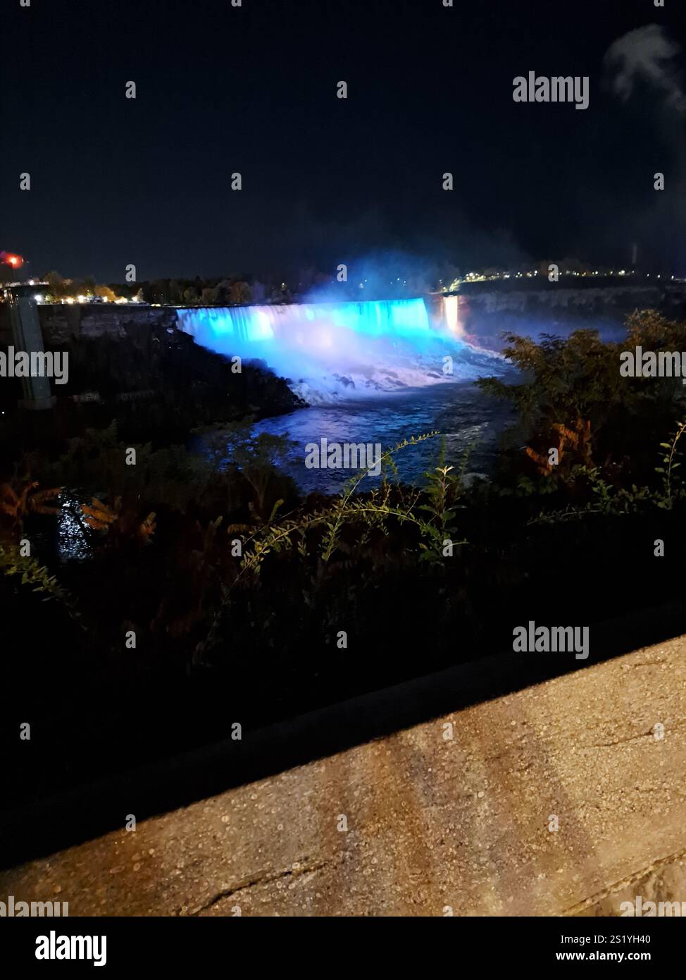 Niagara Falls illuminated at night in Ontario, Canada Stock Photo - Alamy