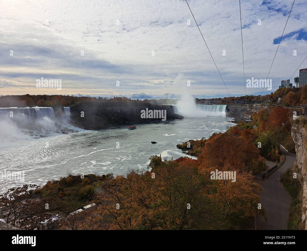 Ziplining over Niagara Falls, Ontario, Canada Stock Photo - Alamy