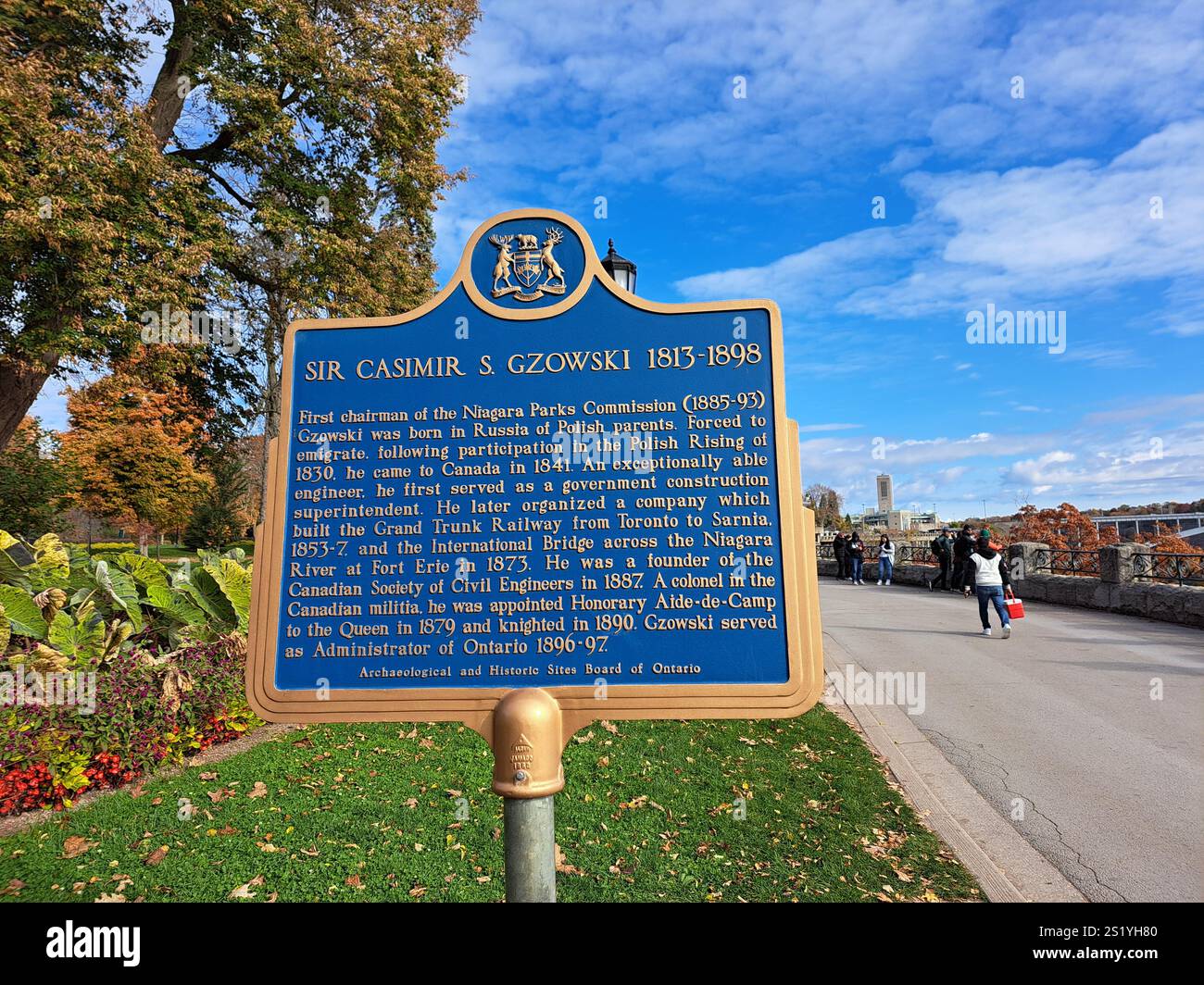 First chairman of Niagara Parks Commission Sir Casimir S. Gzowski ...