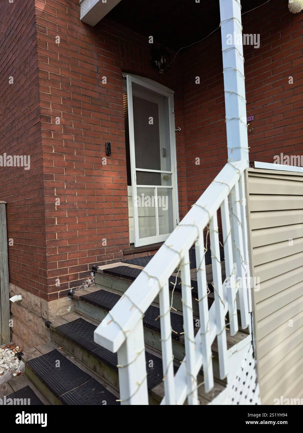 Stairs to house on Jepson Street in Niagara Falls, Ontario, Canada ...