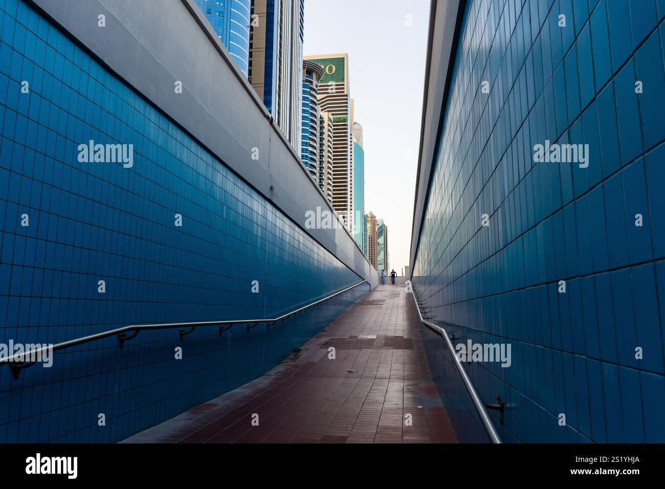 Pedestrian underpass on Sheikh Zayed Road in Dubai City, United Arab ...